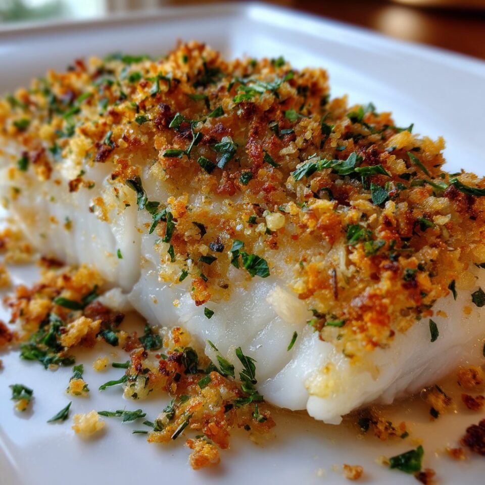 Oven-Baked Cod with Garlic Herb Crumbs - My Daily Cuisine