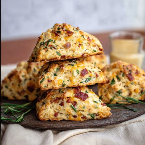 Bacon Cheddar Chive Scones - My Daily Cuisine