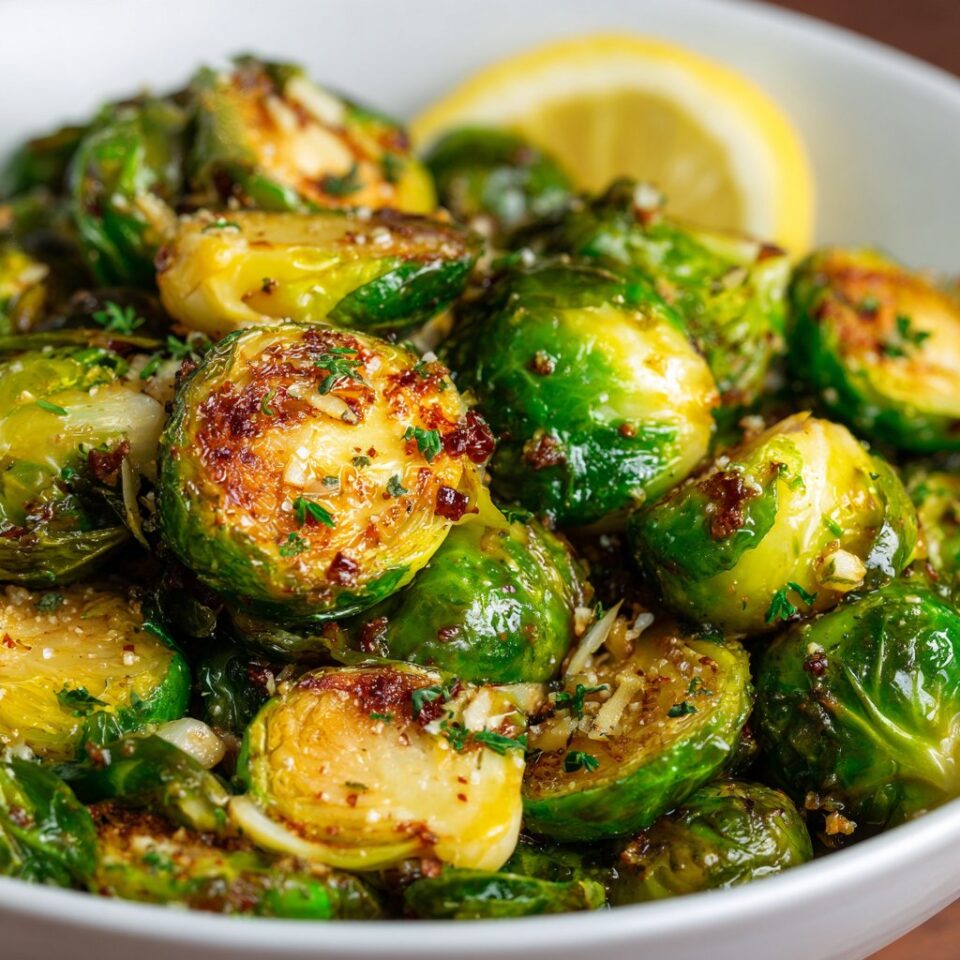 Brussels Sprouts with Garlic and Lemon - My Daily Cuisine