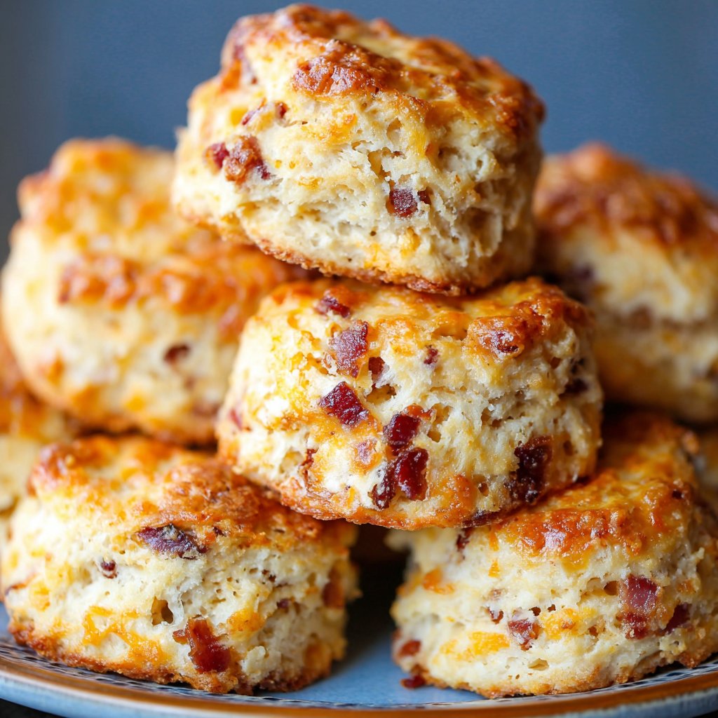 Maple Bacon Cheddar Biscuits - My Daily Cuisine