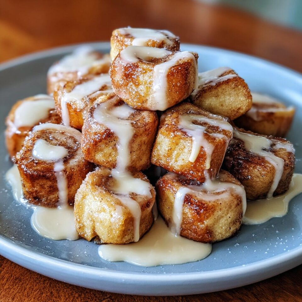 These Cinnamon Roll French Toast Bites - My Daily Cuisine