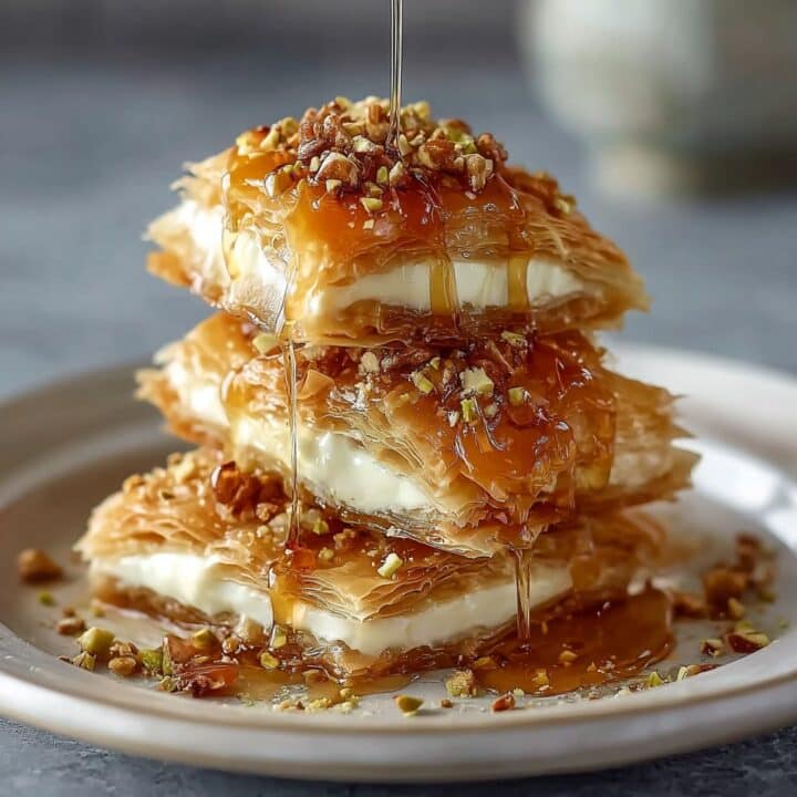 Baklava Cheesecake Phyllo Cookies with Honey Drizzle Recipe - My Daily ...